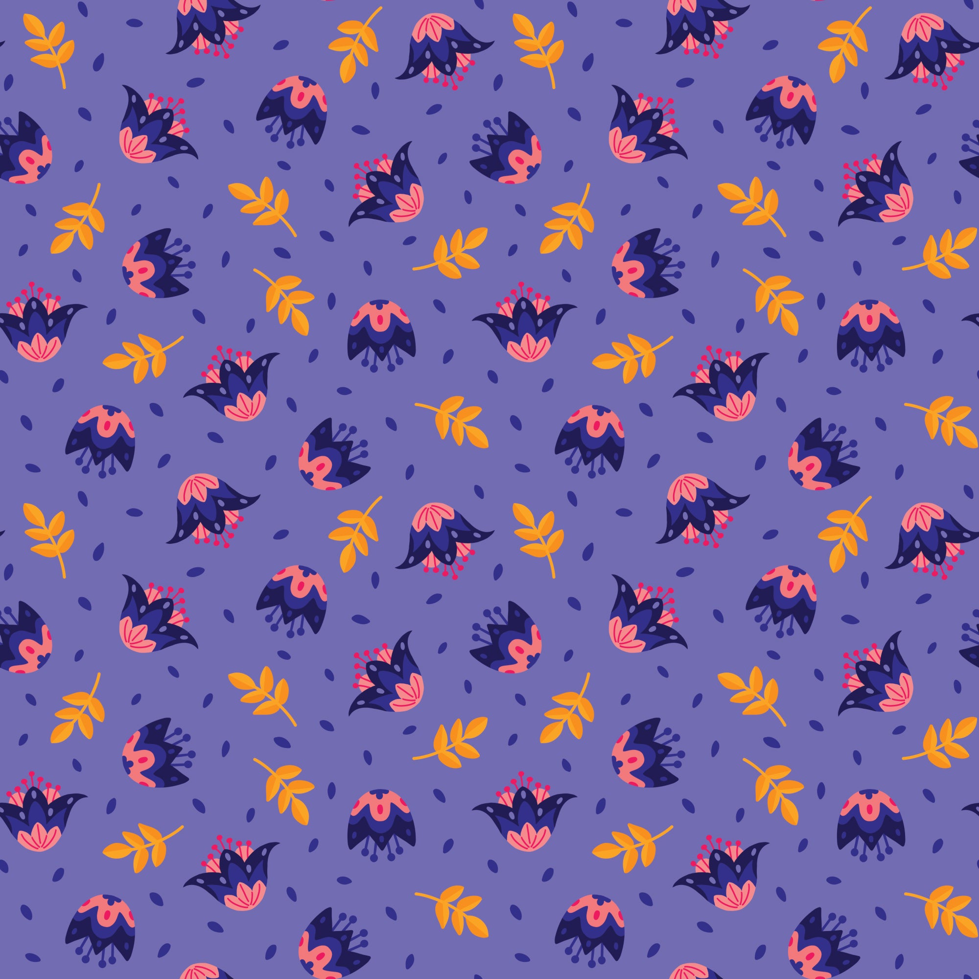 Blooming Garden by the 1/4 Yard - Blue Flower Dance – The Wild Hare ...