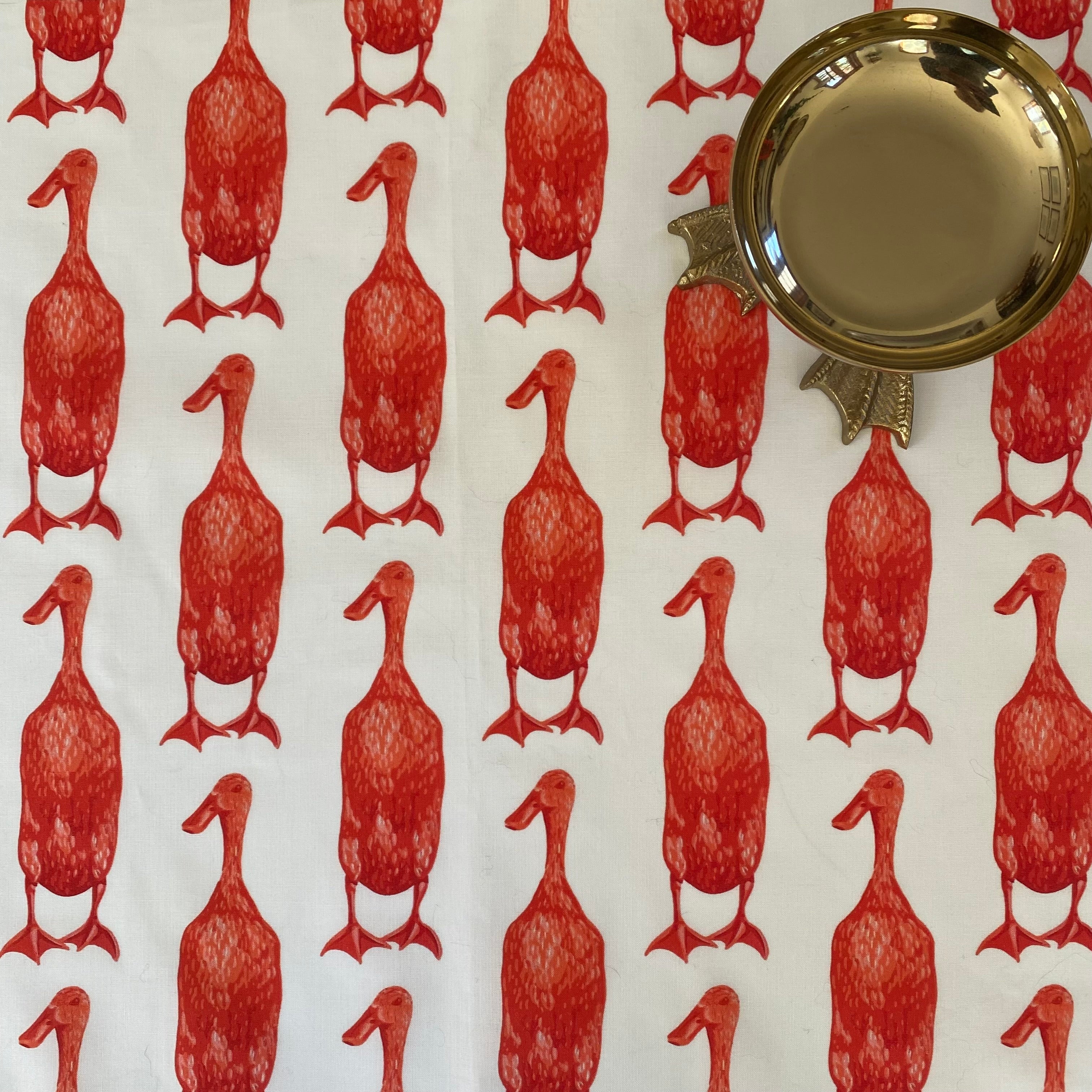 Red Indian Runner Ducks Fabric – The Wild Hare Haberdashery